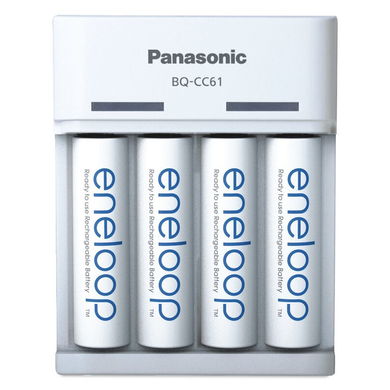 Chargeur Panasonic Eneloop USB Charger BQ-CC61 avec 4 piles AA 2000mAh